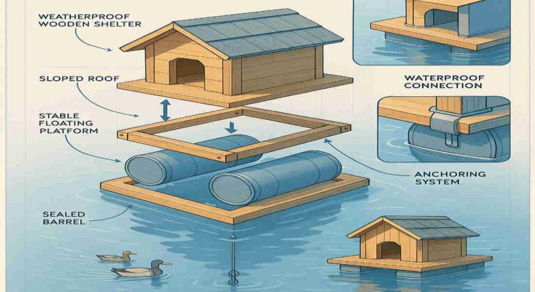How Do You Build a Floating Duck House? - Blue shine home